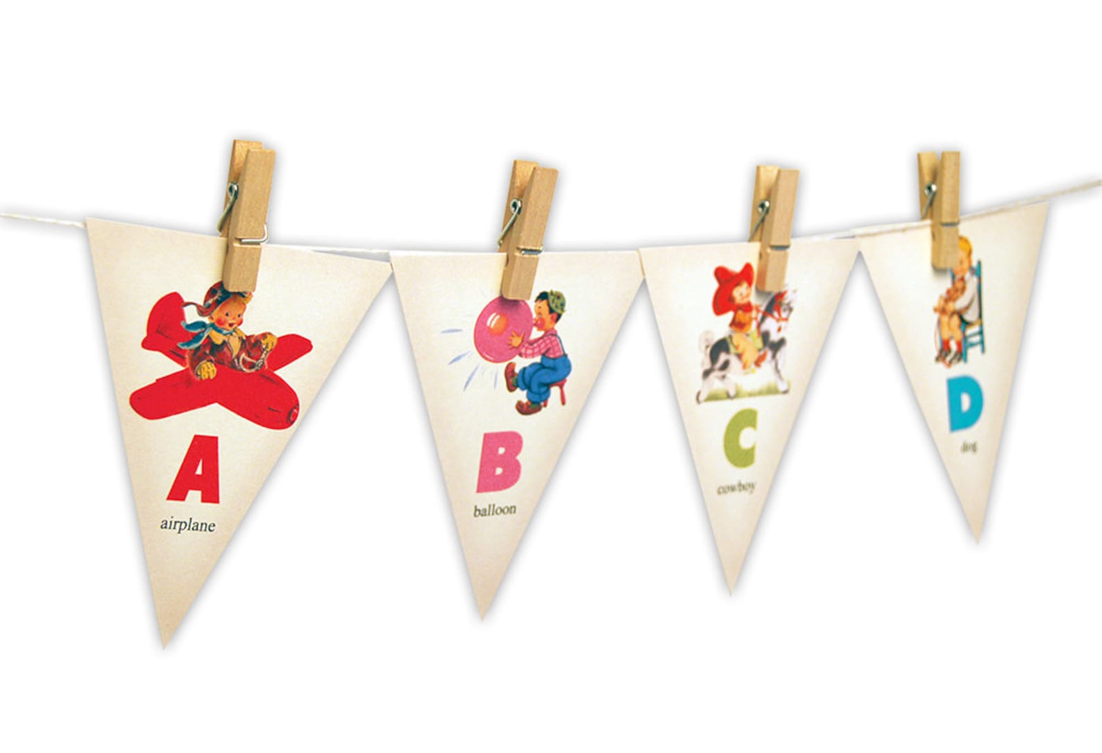 Digital Vintage ABC Banner / DIY / Printable Alphabet Pennants - Etsy