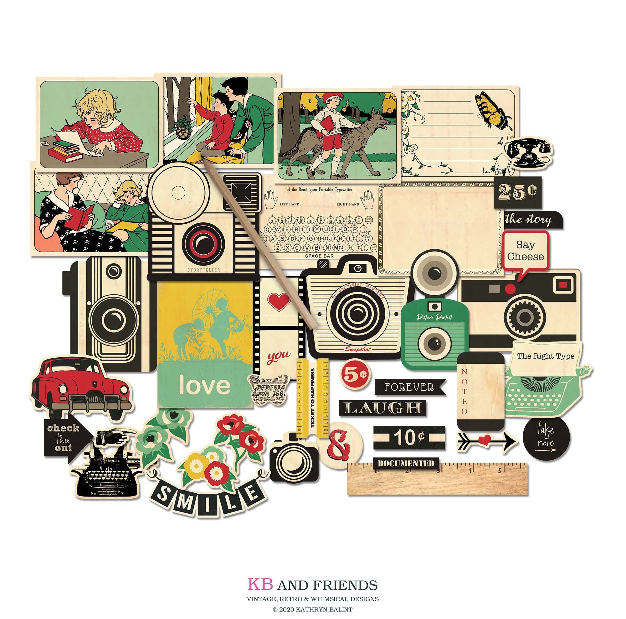 Printable Vintage Cameras & Ephemera for Crafts / Children - Etsy