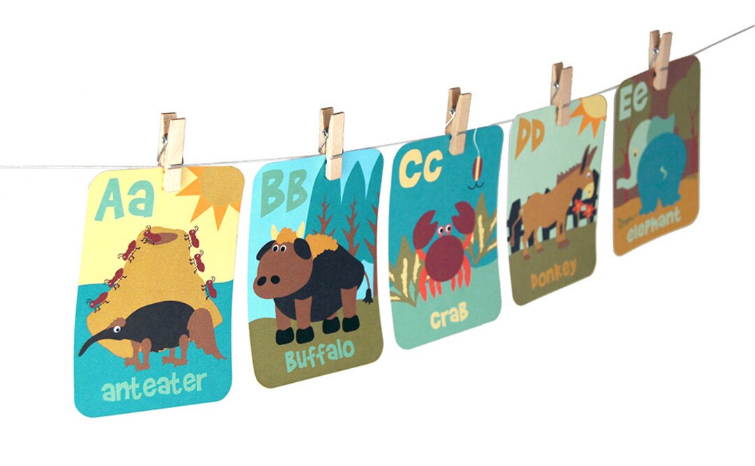 Animal Letters Printable / Printable Animal ABC Flashcards / Animal ...