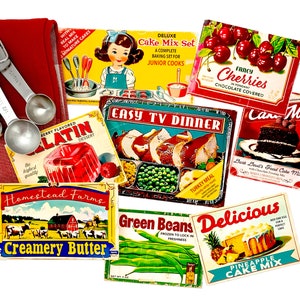 Retro Food Packaging Ephemera: Printable Pantry Finds (digital Download ...