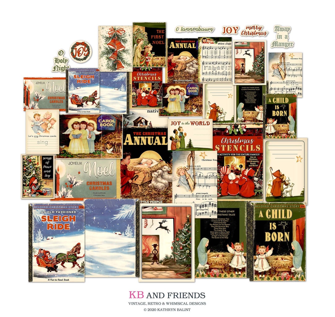 Vintage Religious Christmas Nativity Printable Ephemera / Digital ...