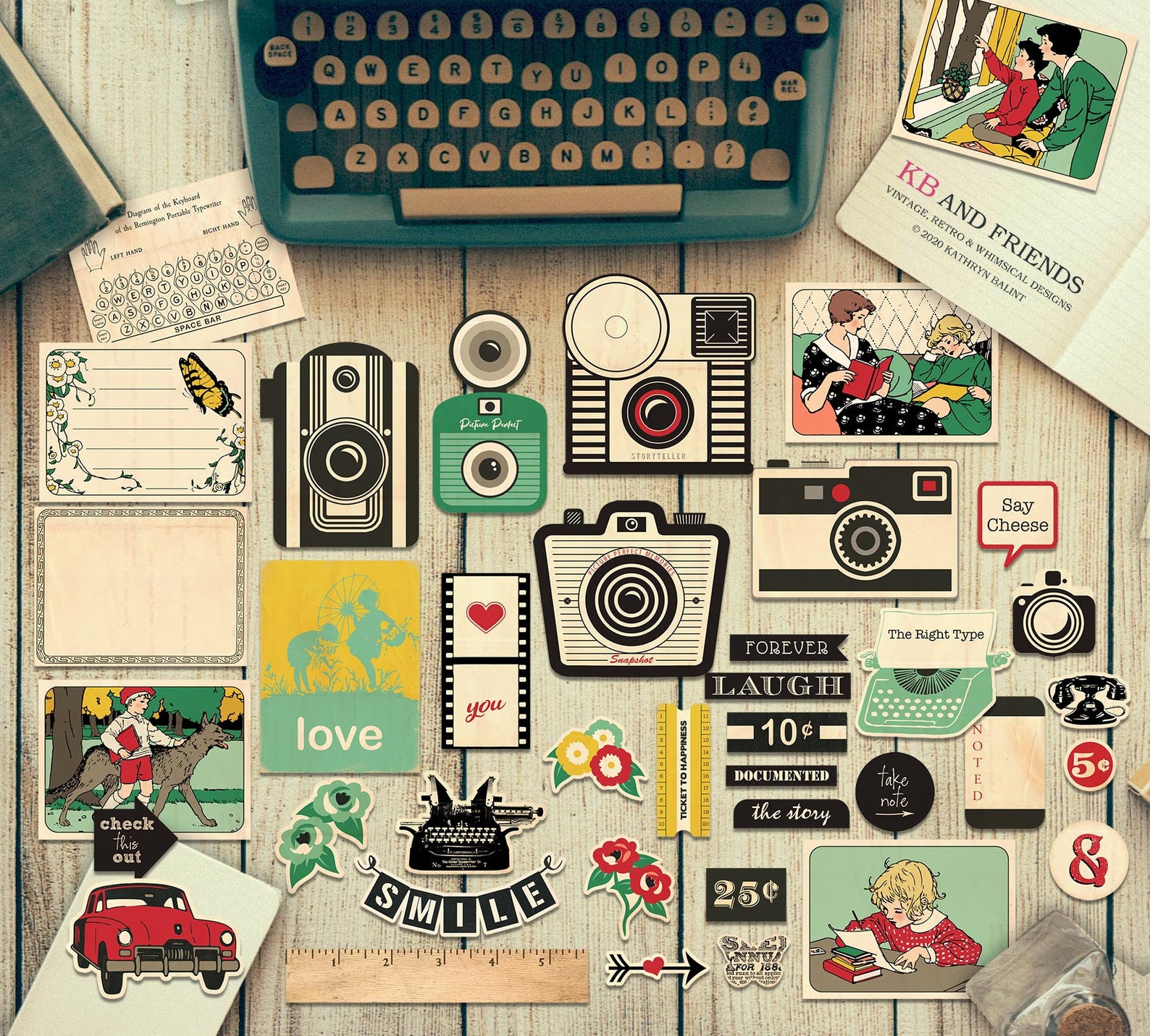 Printable Vintage Cameras & Ephemera for Crafts / Children - Etsy