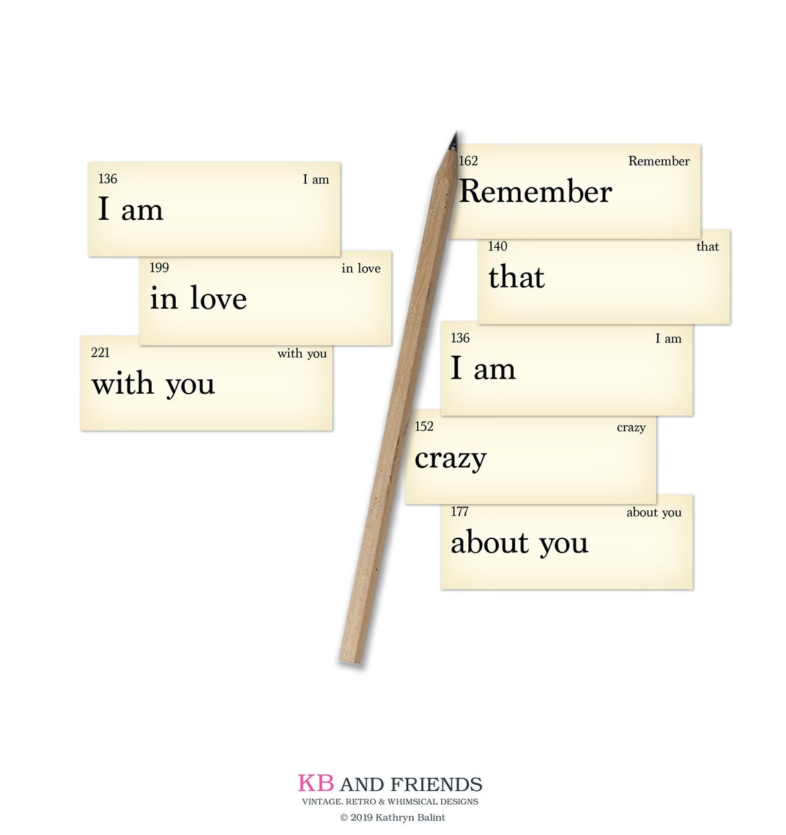 Digital Flash Cards / Love Sayings / 12 Vocabulary Flashcards | Etsy