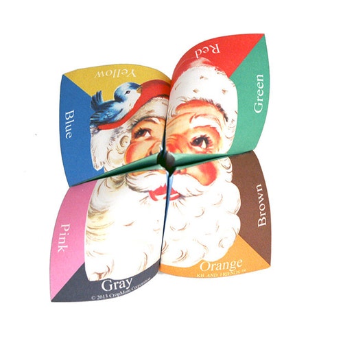 Digital Christmas Cootie Catcher / Fortune Teller / Game / DIY - Etsy