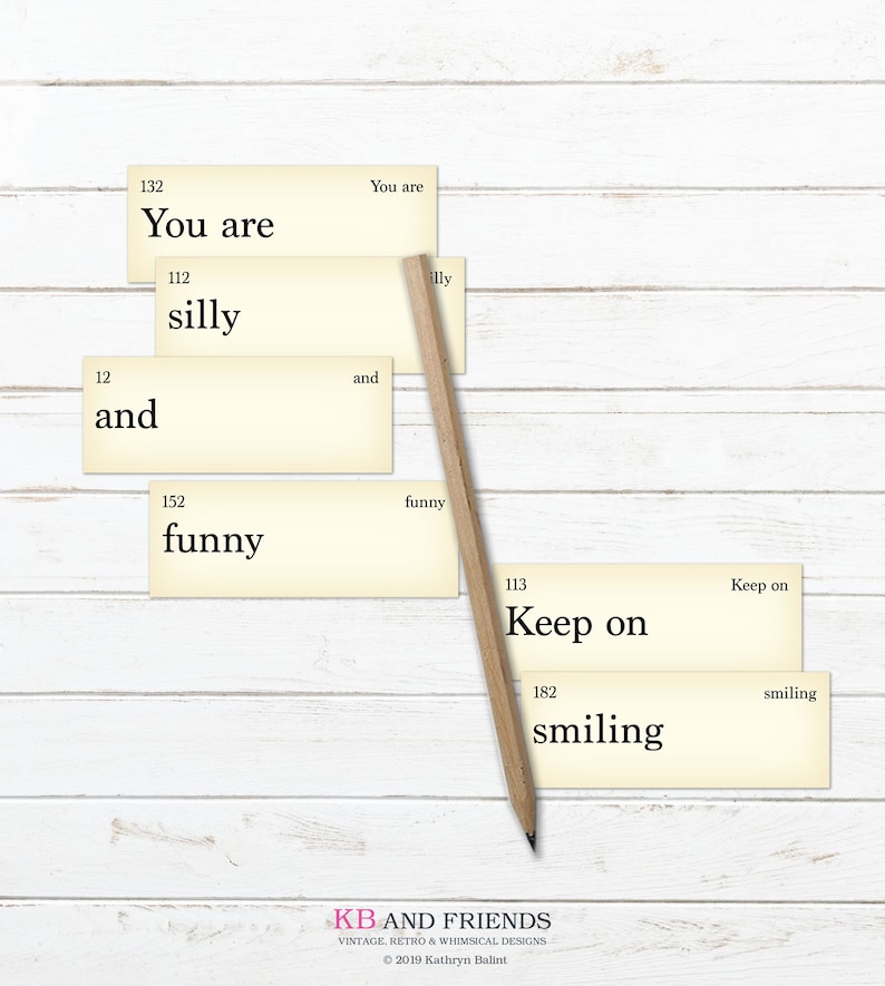 Vocabulary Sayings Flash Cards Laugh Smile / 12 Flashcards - Etsy