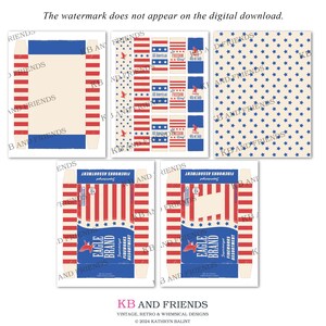 Printable Vintage Style Eagle Brand Fireworks Box With Candy Wrappers ...