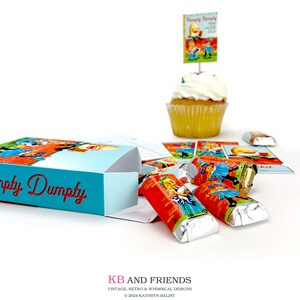 Printable "humpty Dumpty" Nursery Rhyme Retro-style DIY Party Kit ...
