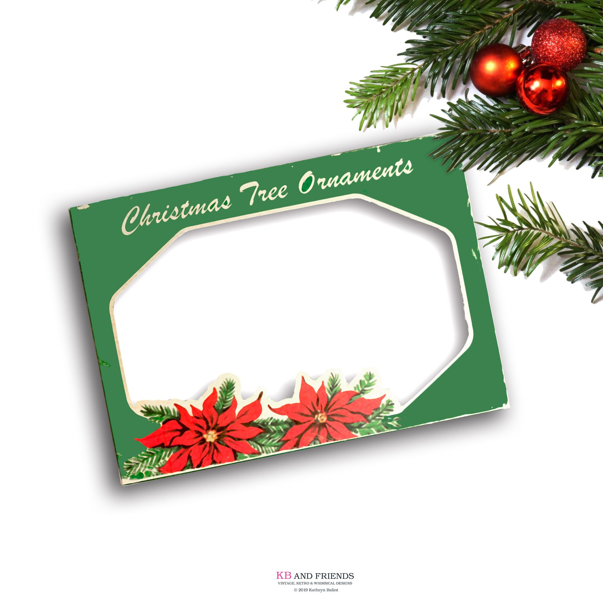 Vintage Christmas Printable Gift Box / Digital 5 by - Etsy