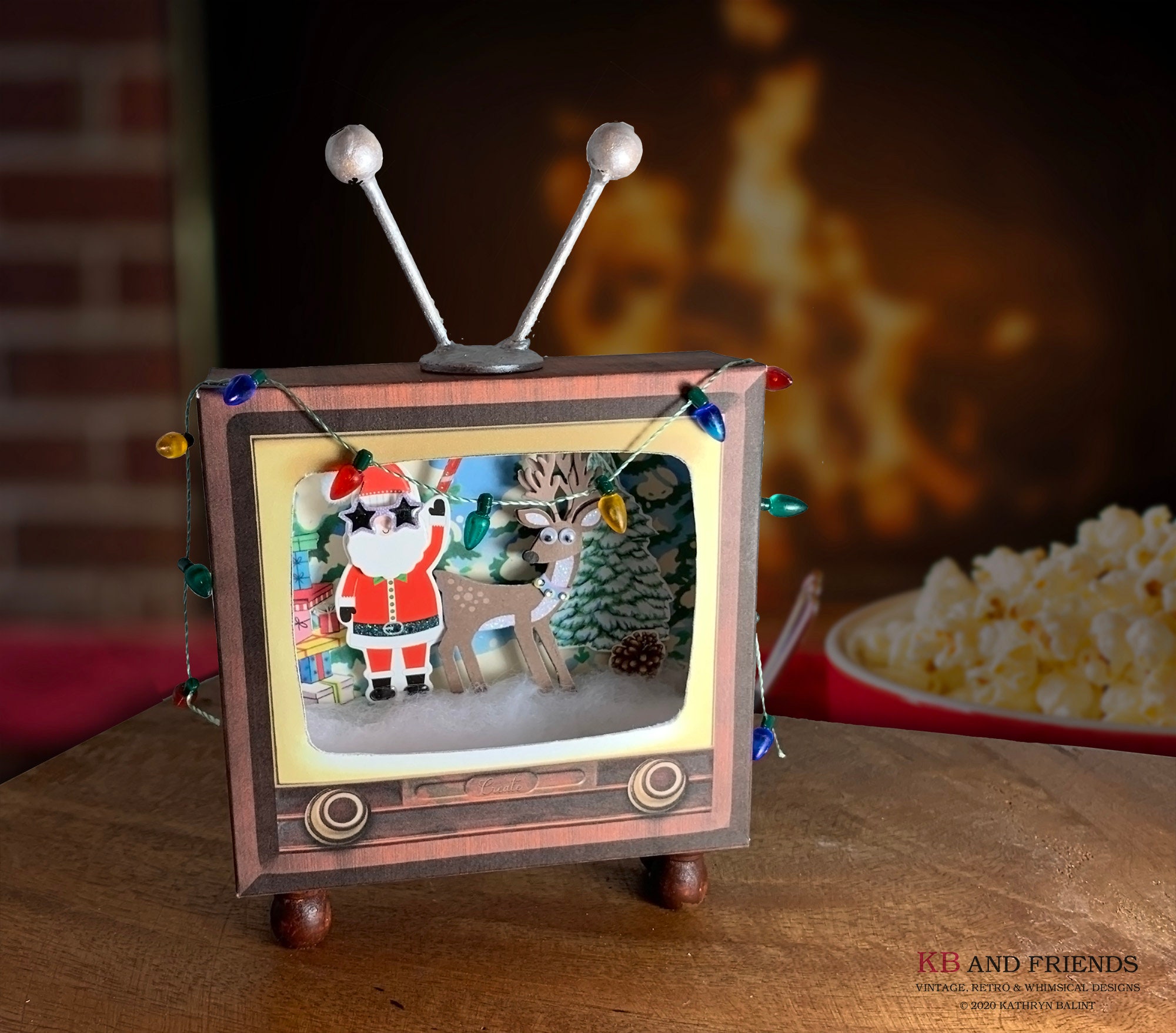 Retro TV Box Template / Vintage Television DIY Box for Crafts - Etsy