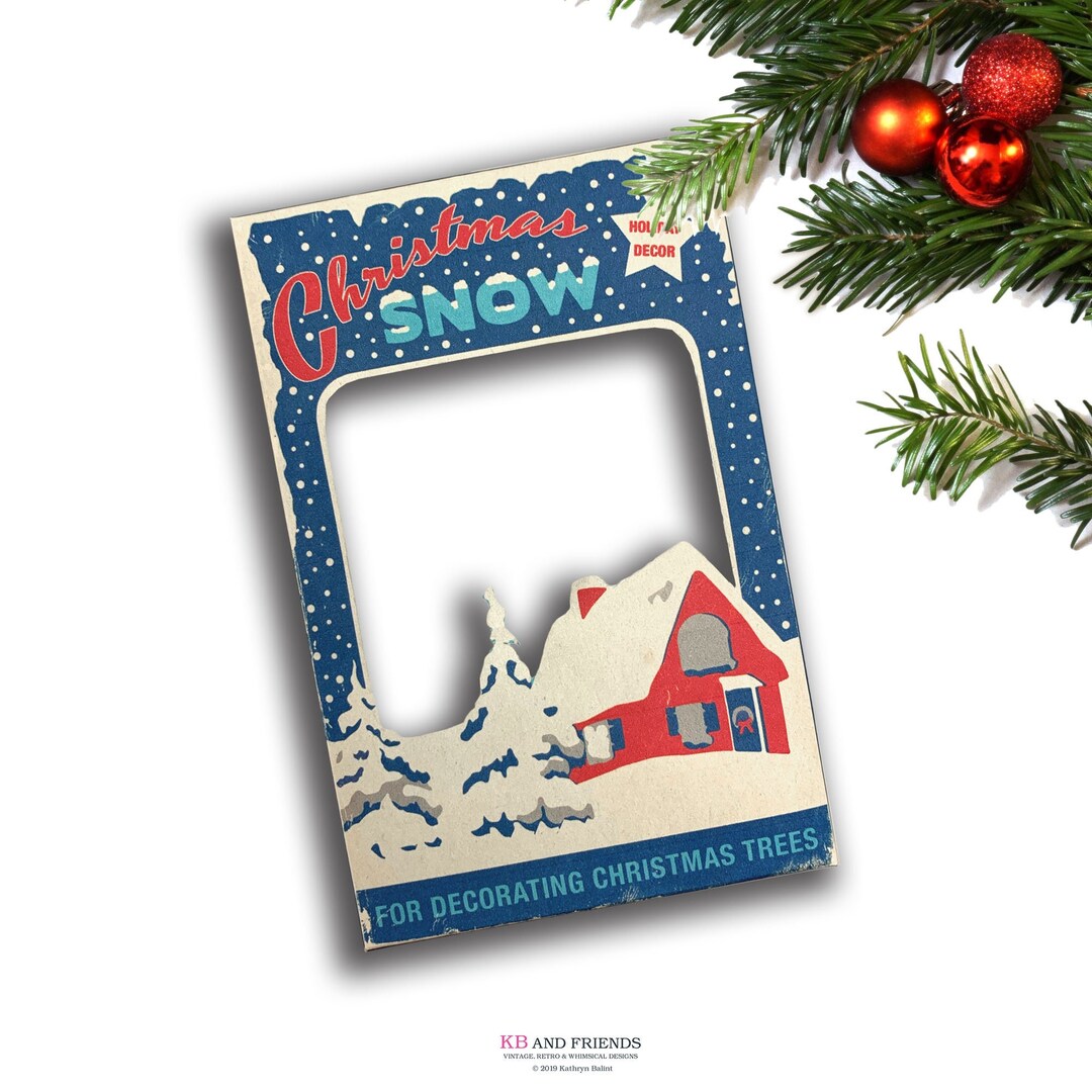 Vintage Style Christmas Snow Box: DIY Printable Diorama Gift Treats Box ...