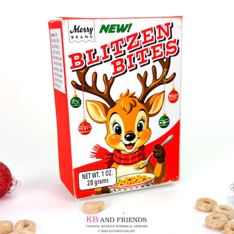 1970s Christmas Cereal Box Templates: Printable Santa, Elf, Reindeer ...