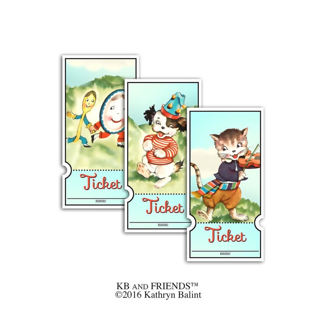 Digital Baby Shower Raffle Tickets / Printable Tickets / Hey Diddle ...