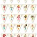 Digital Vintage ABC Banner / DIY / Printable Alphabet Pennants / Bright ...