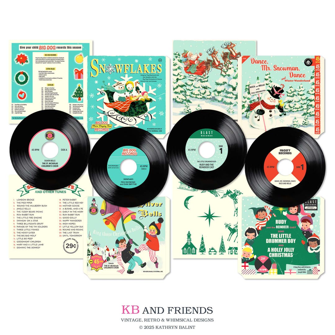 Vintage Style Christmas Records and Album Covers: Silver Bells ...
