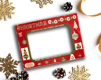 Vintage Christmas Printable Gift Box / Digital 5 by | Etsy