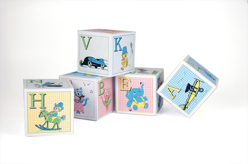 Digital Baby ABC Blocks / Paper Alphabet Blocks / Downloadable - Etsy UK