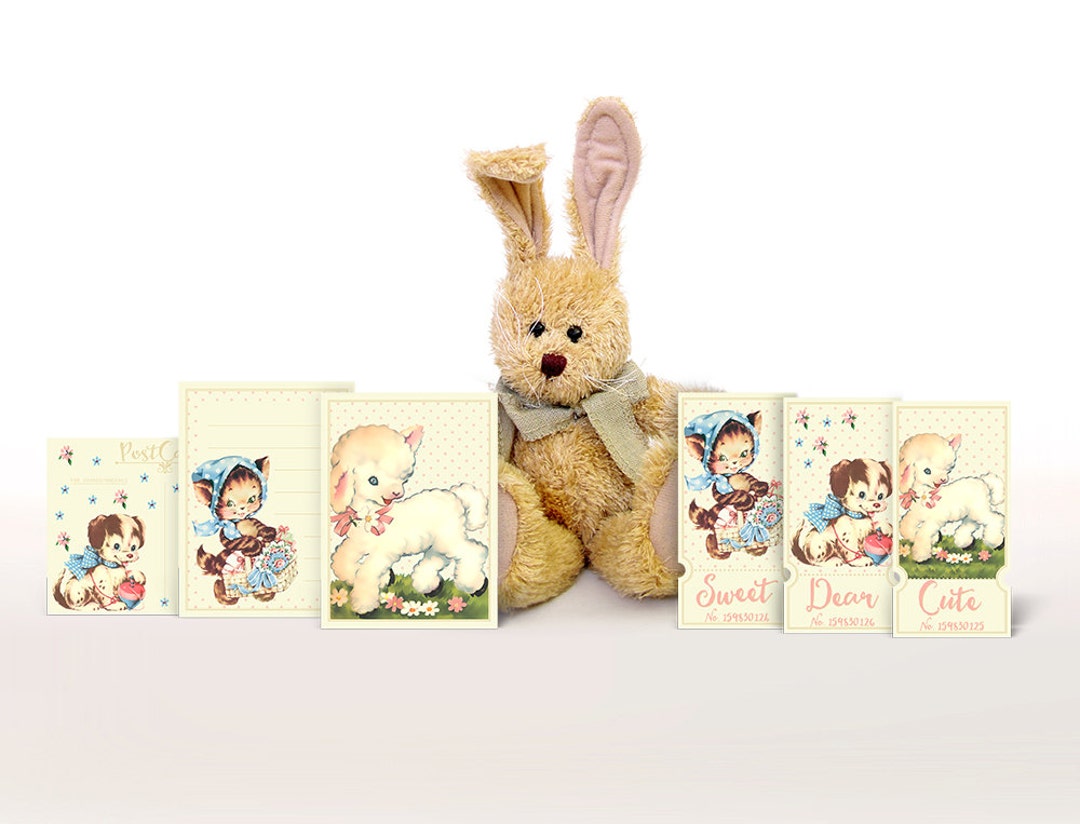 Printable Shabby Animal Tickets and Journaling Cards / Vintage Collage ...