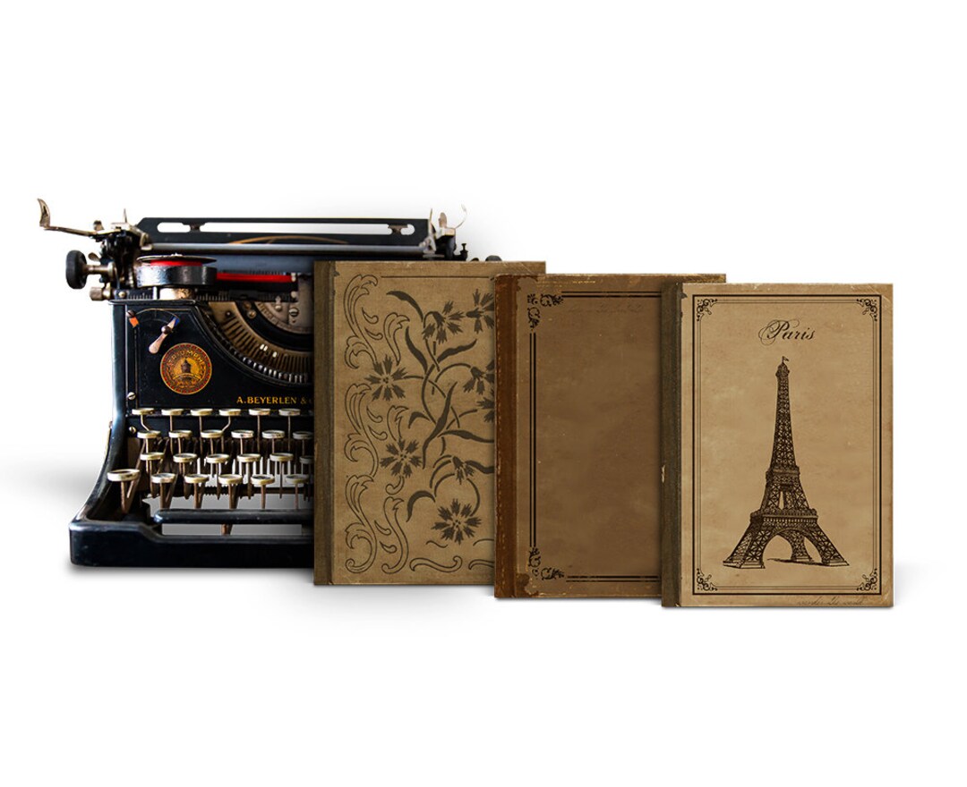 Vintage Book Covers Printable / Scrapbook Book Covers / Digital Front ...