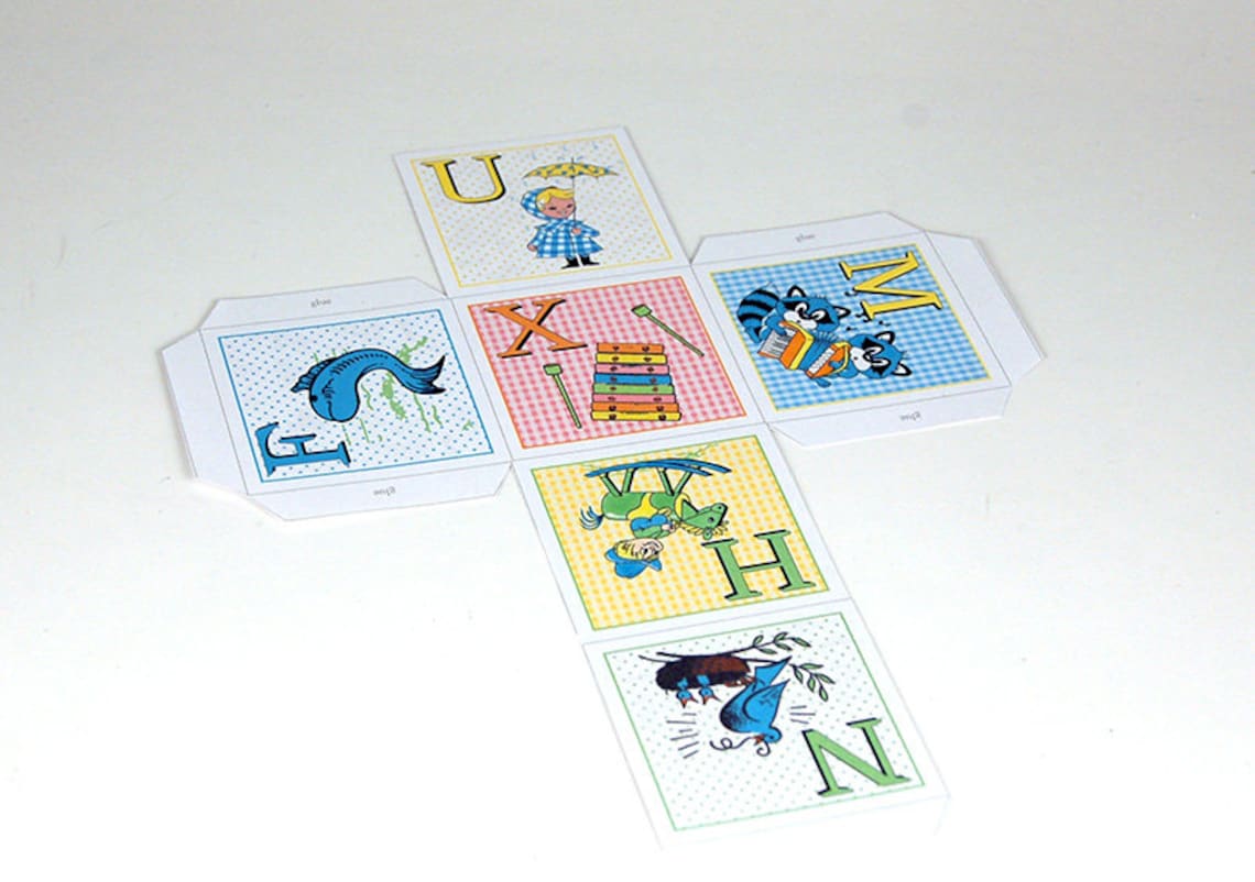 Digital Baby ABC Blocks / Paper Alphabet Blocks / Downloadable - Etsy UK