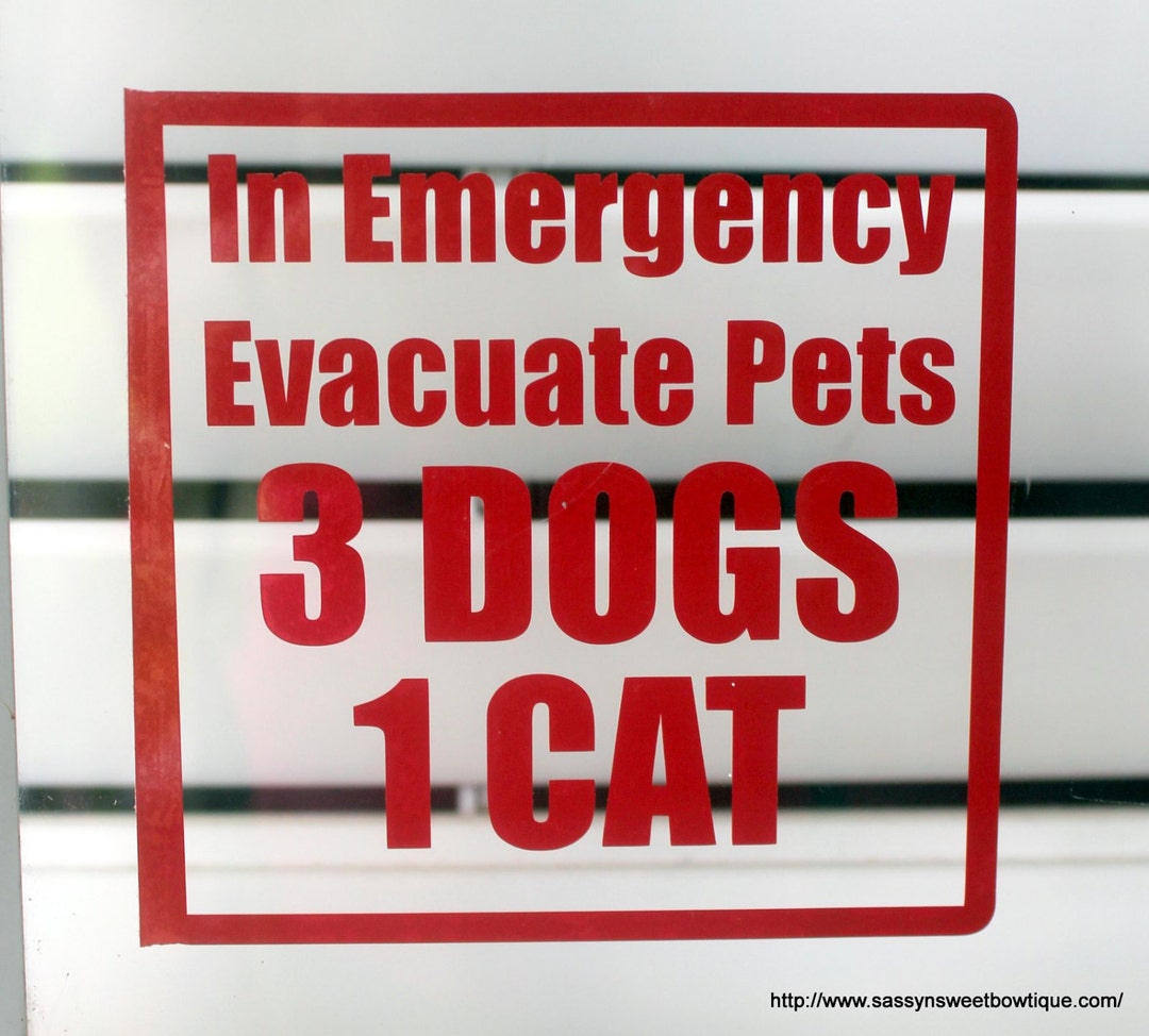 Personalized Emergency Evacuation Sticker 4 Inch - Etsy