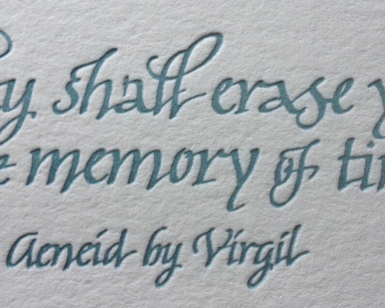 Sympathy Card letterpressed Calligraphy - Etsy
