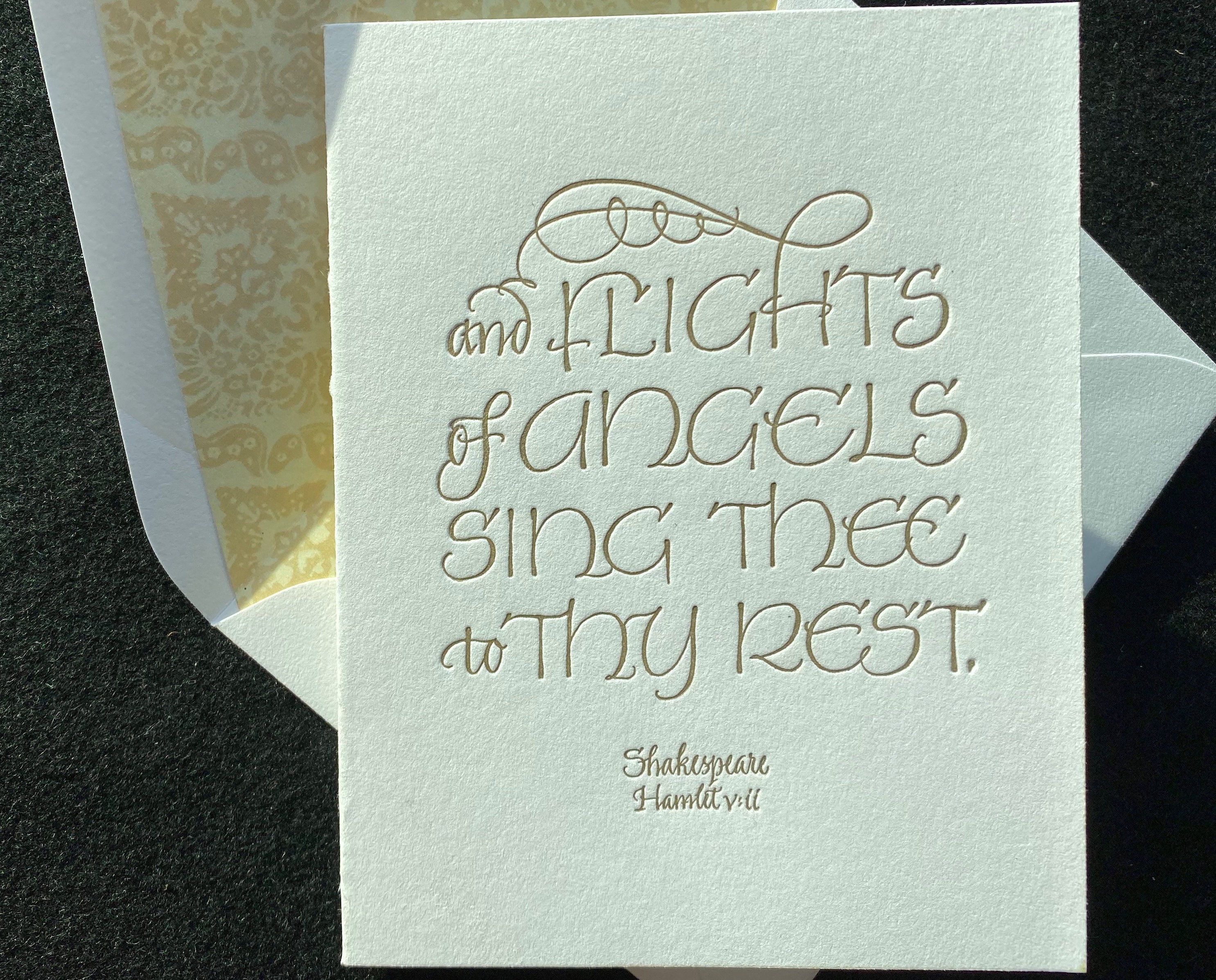 Sympathy Card With Calligraphic Shakespeare Quote - Etsy