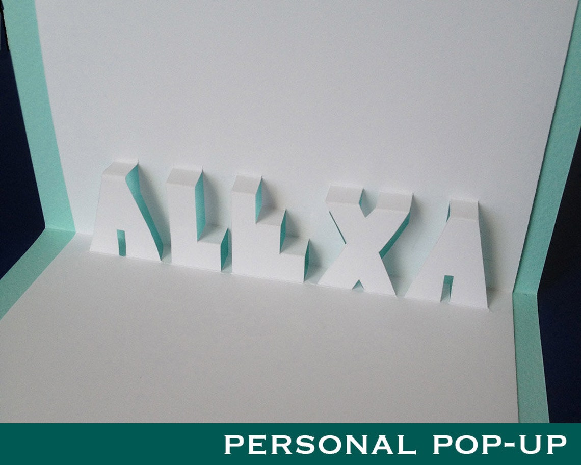 Pop up Personalized Name Cards | Etsy