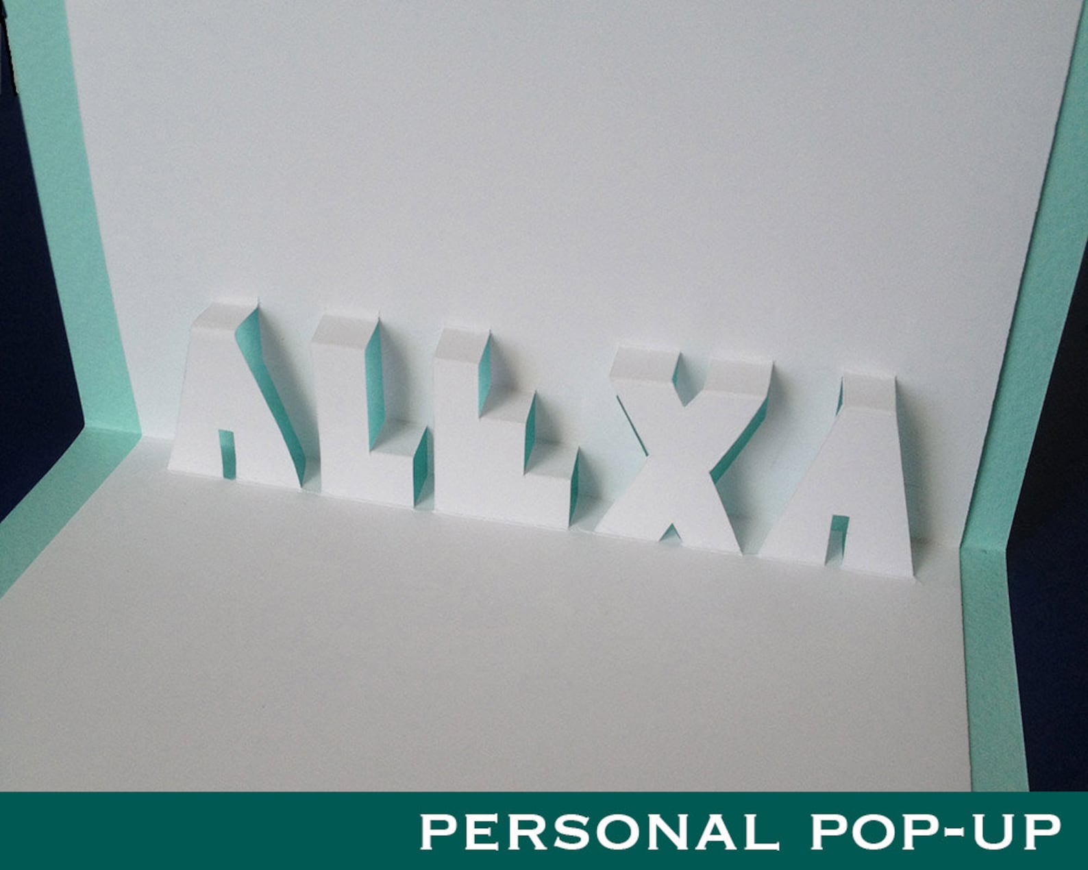 Pop up Personalized Name Cards | Etsy