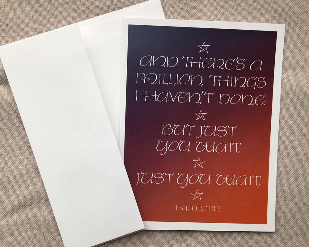 Hamilton Quote Greeting Card - Etsy