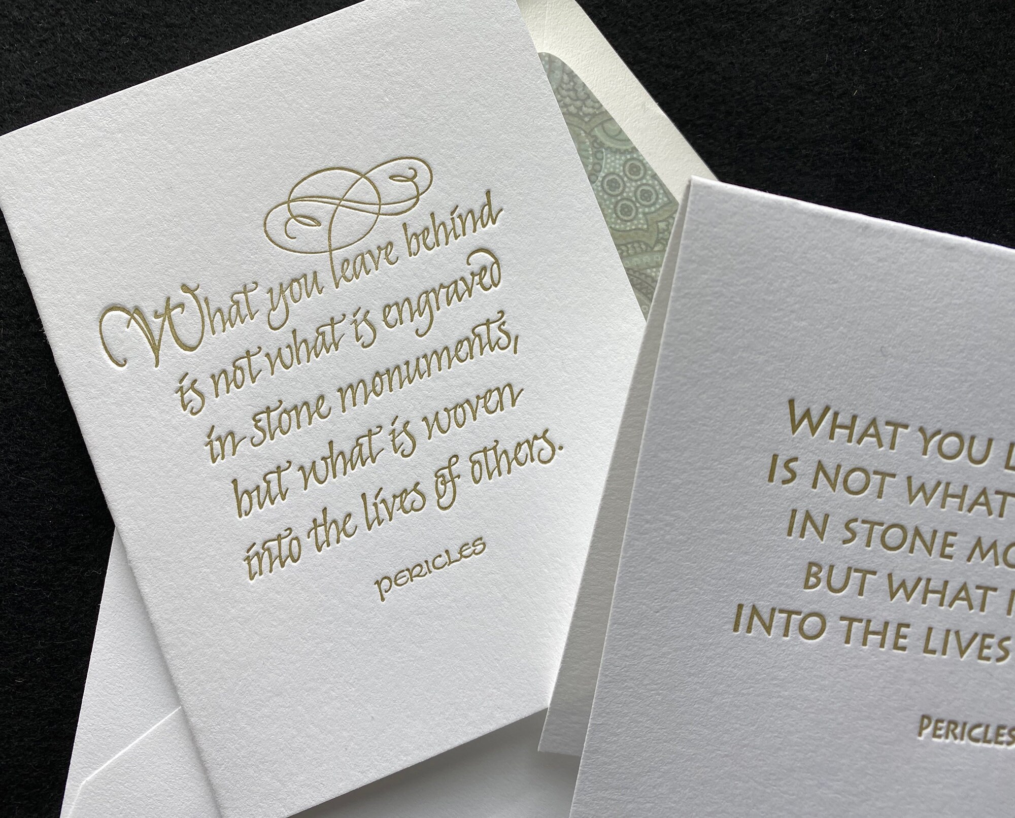 Sympathy Card Letterpressed and Calligraphic - Etsy
