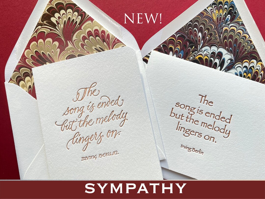 Sympathy Quotation With Musical Connection - Etsy