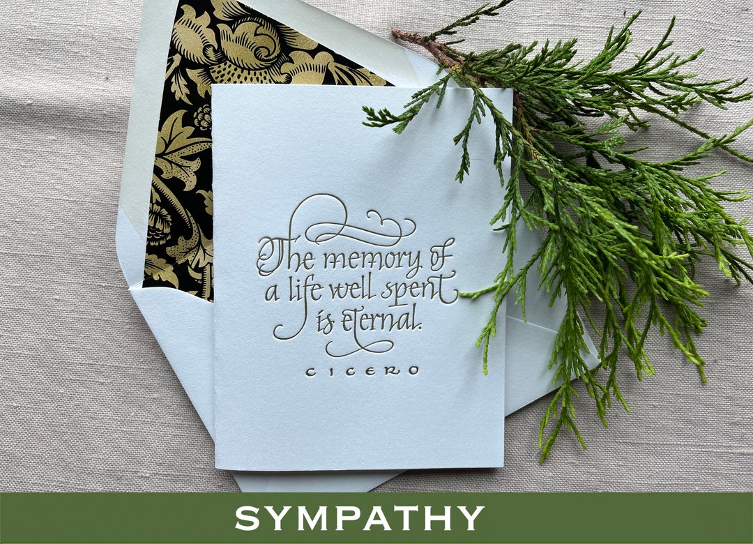 Sympathy Card in Calligraphy by Larry Orlando - Etsy
