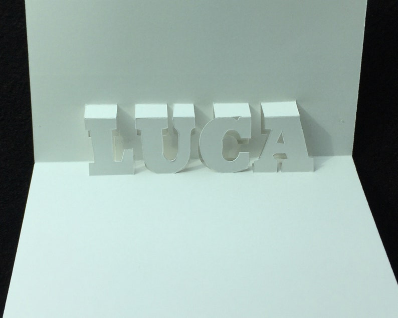 Pop up Personalized Name Cards - Etsy