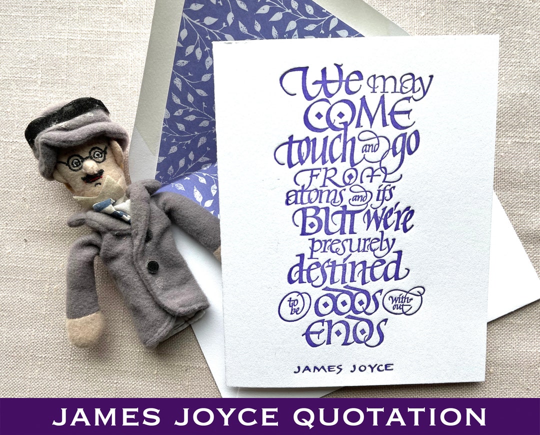 James Joyce Letterpressed Greeting Card - Etsy