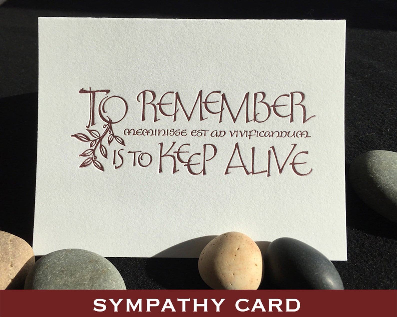 Letterpressed Calligraphy Sympathy Card - Etsy