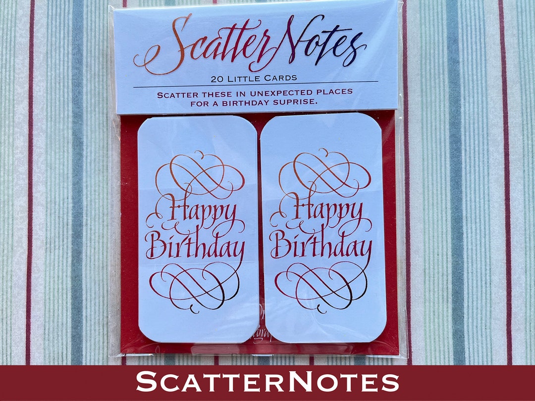 Scatternotes - Little Surprise Notes for a Happy Birthday - Etsy