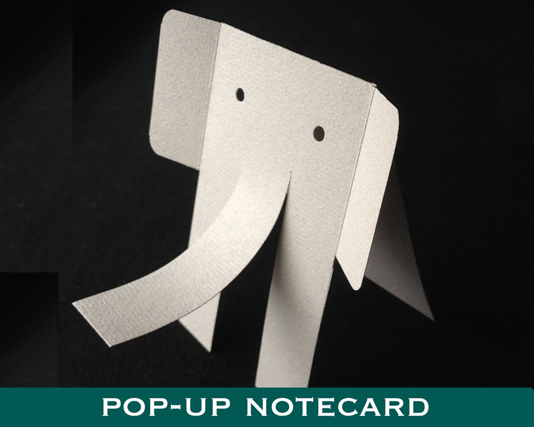 Elephant Pop Out Greeting Card - Etsy