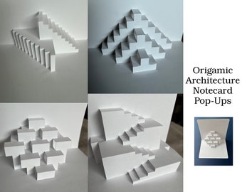 Upside Down Origamic Architecture Pop up Card - Etsy