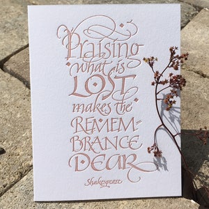 Sympathy Card (letterpressed Calligraphy) - Etsy