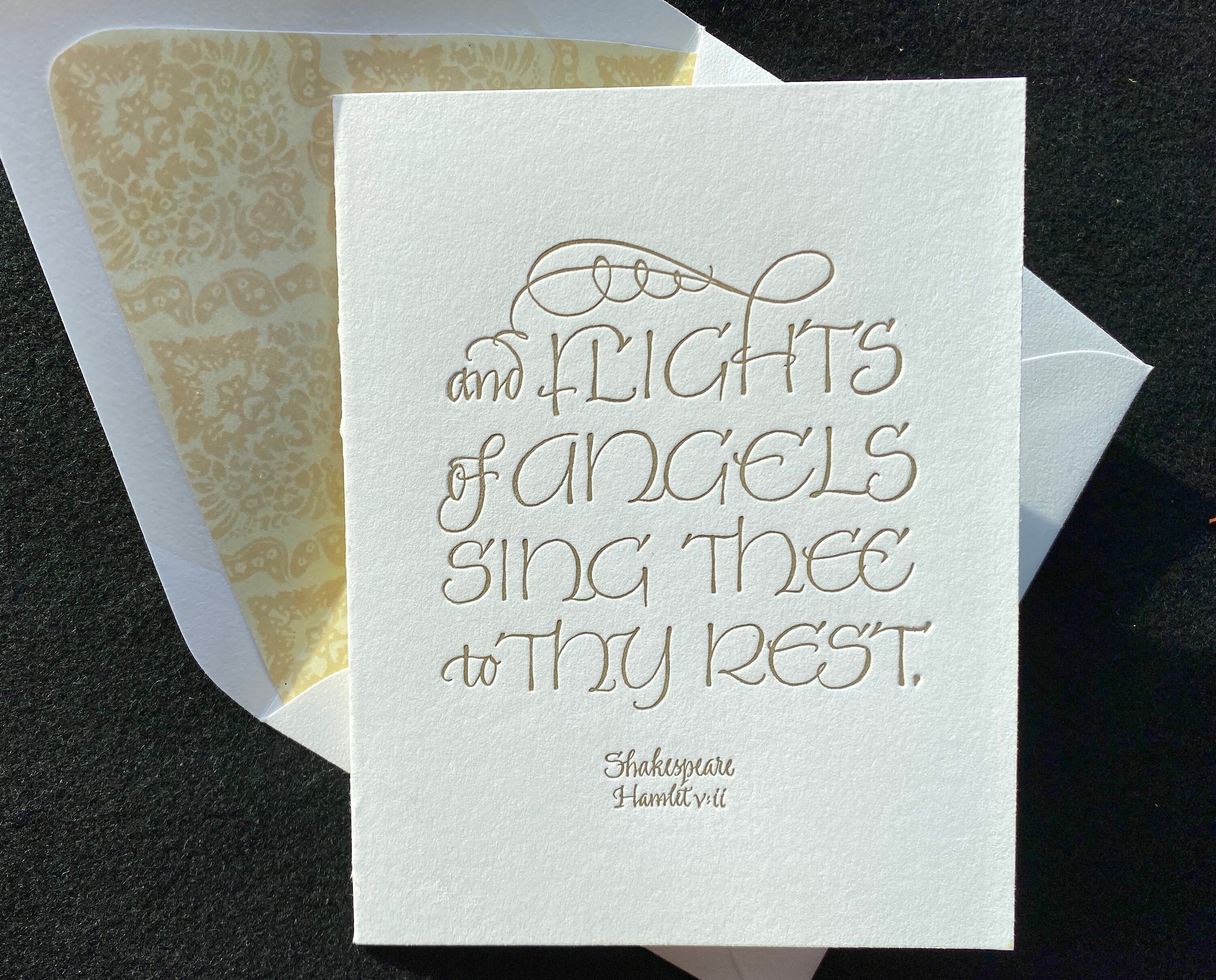 Sympathy Card With Calligraphic Shakespeare Quote - Etsy