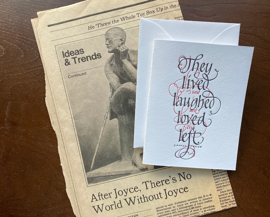 James Joyce Quotation Letterpressed Greeting Card - Etsy