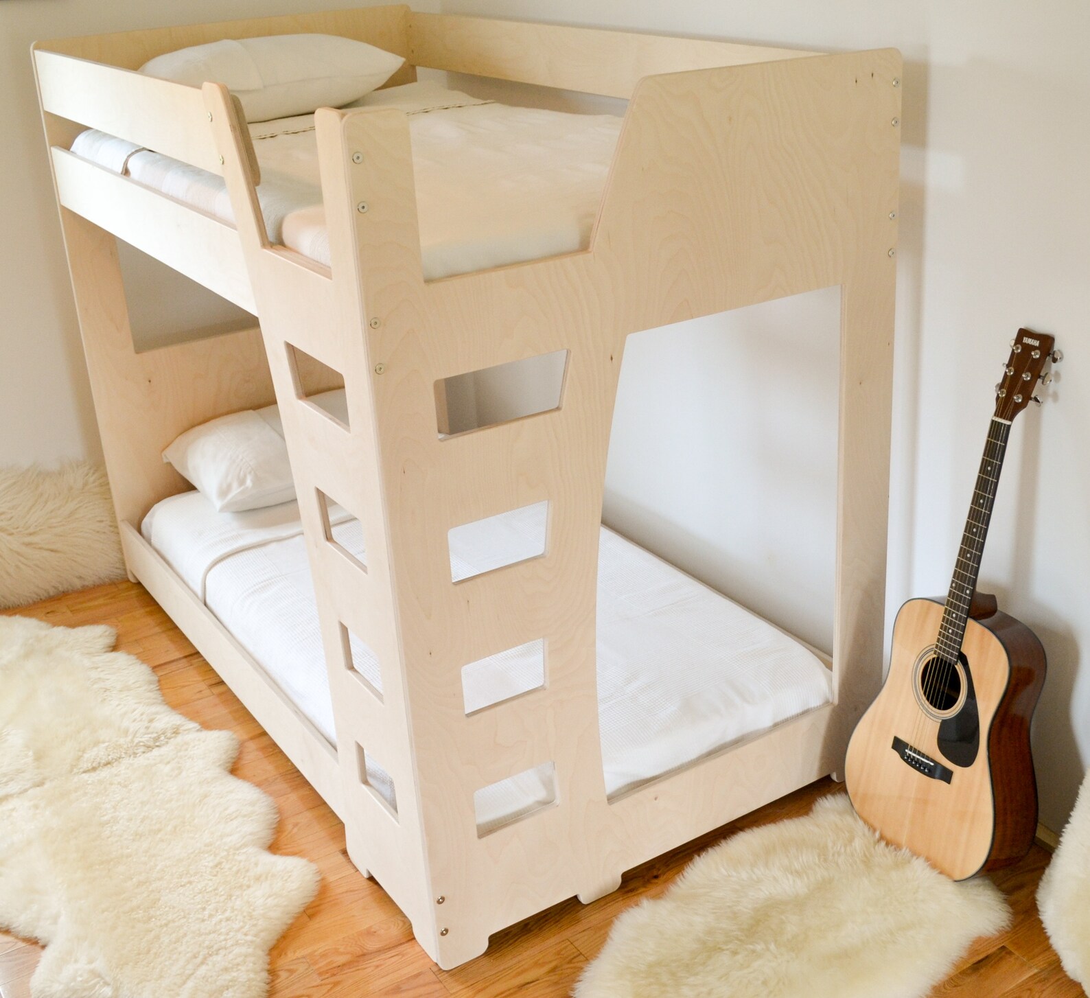 Modern Kids Bunk Bed - Double Entry Ladder Design "paris" - Etsy