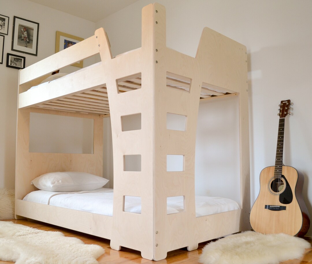 Modern Kids Bunk Bed - Double Entry Ladder Design "paris" - Etsy