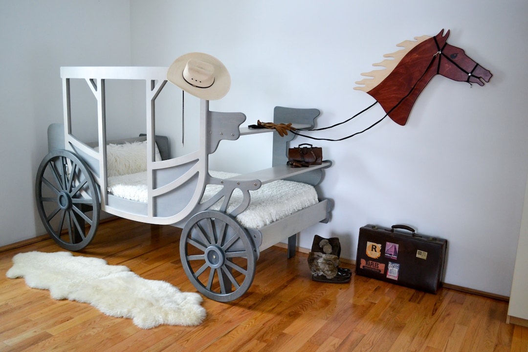 Western Style Stage Coach Twin Birch Bed - Rodeo - Stampede - Horse ...