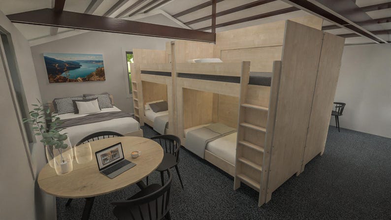 Hostel Lodge Privacy Adult Bunk Beds, Interior Design Package ...