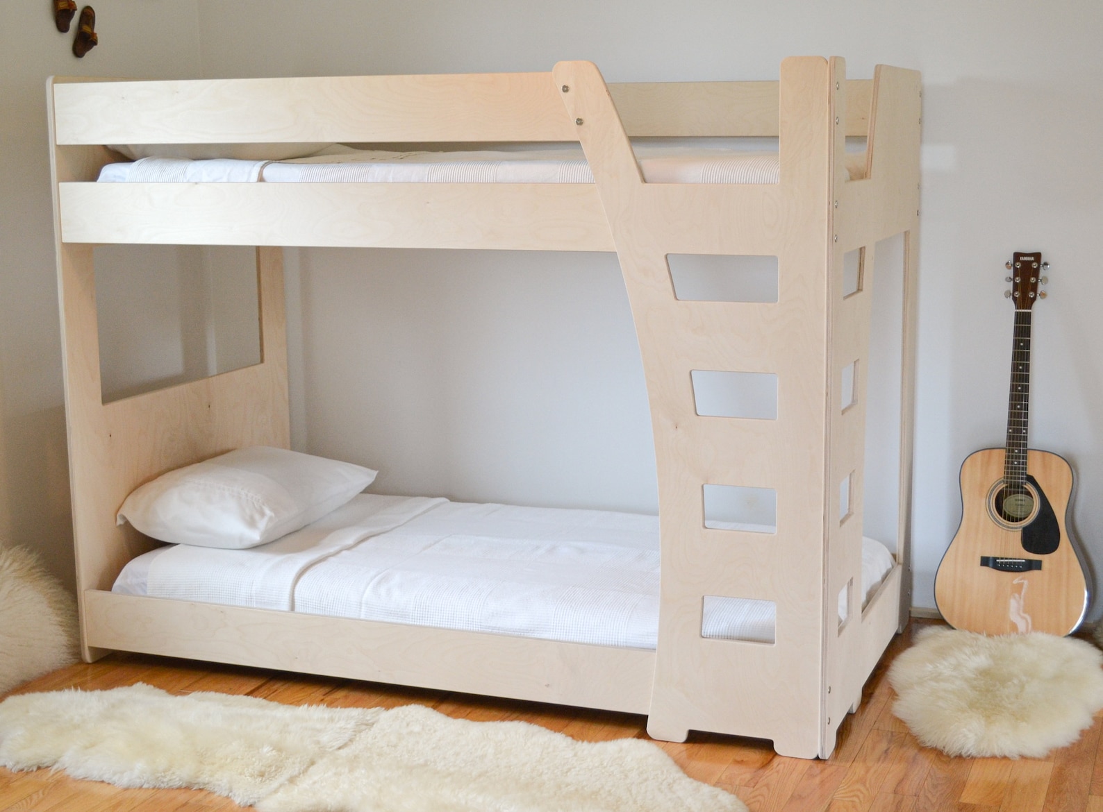 Modern Kids Bunk Bed - Double Entry Ladder Design "paris" - Etsy