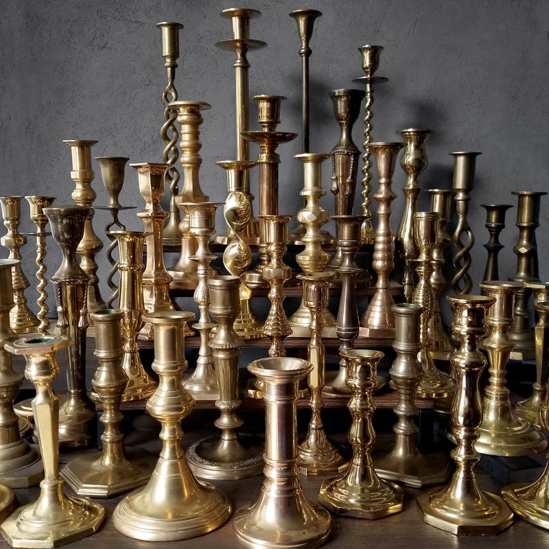 Twist Brass Candlesticks - Etsy