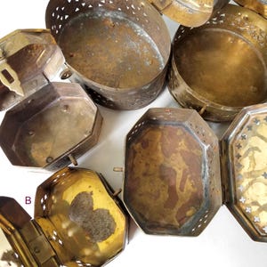 Assorted Small Brass Cricket Box Vintage Trinket Containers Sold ...