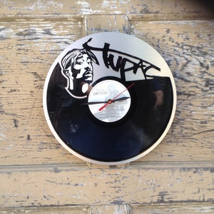 Re-purposed, Recycled Vinyl Record - Tupac Vinyl Clock 2pac Lp - Etsy