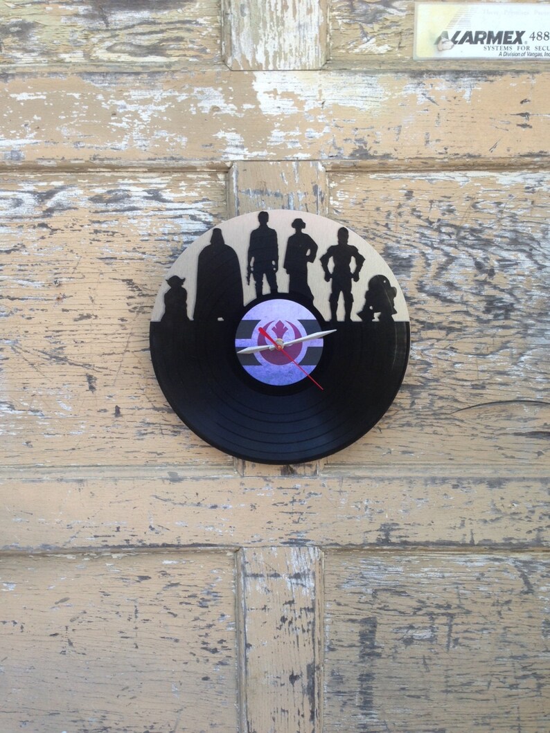 Re-purposed, Recycled Vinyl Record - Star Wars Vinyl Clock - Etsy